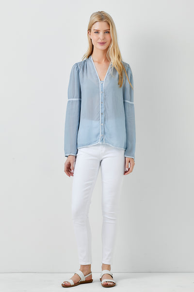 Long Sleeve Lace Inlay Top – Maven West Clothing