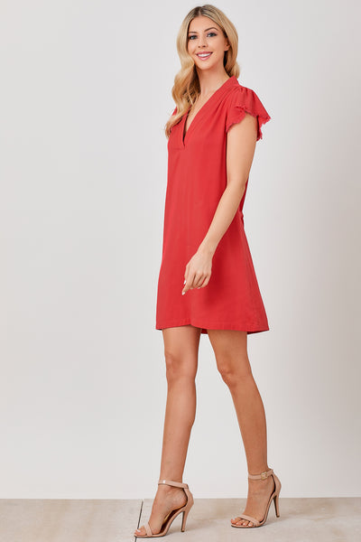 Raw Edge Short Sleeve Dress – Maven West Clothing